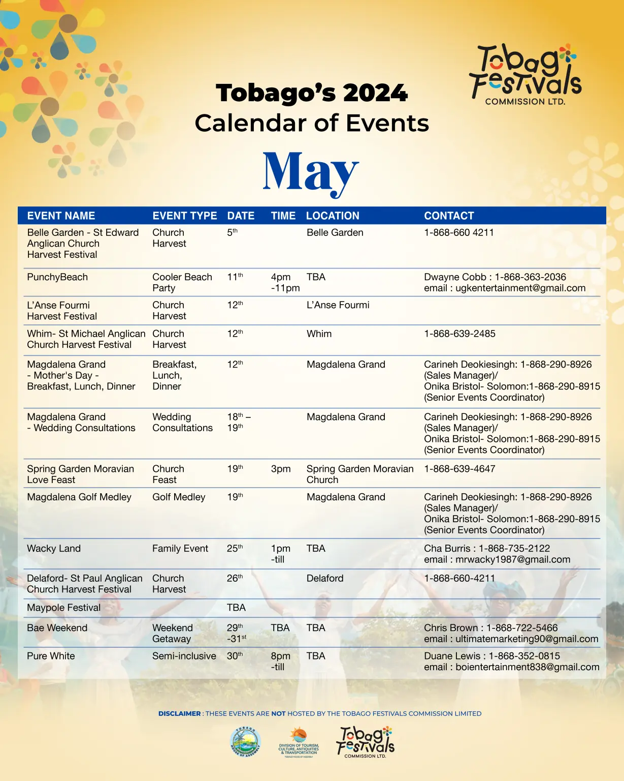 MAY 2024 - Tobago Festivals Commission Ltd.